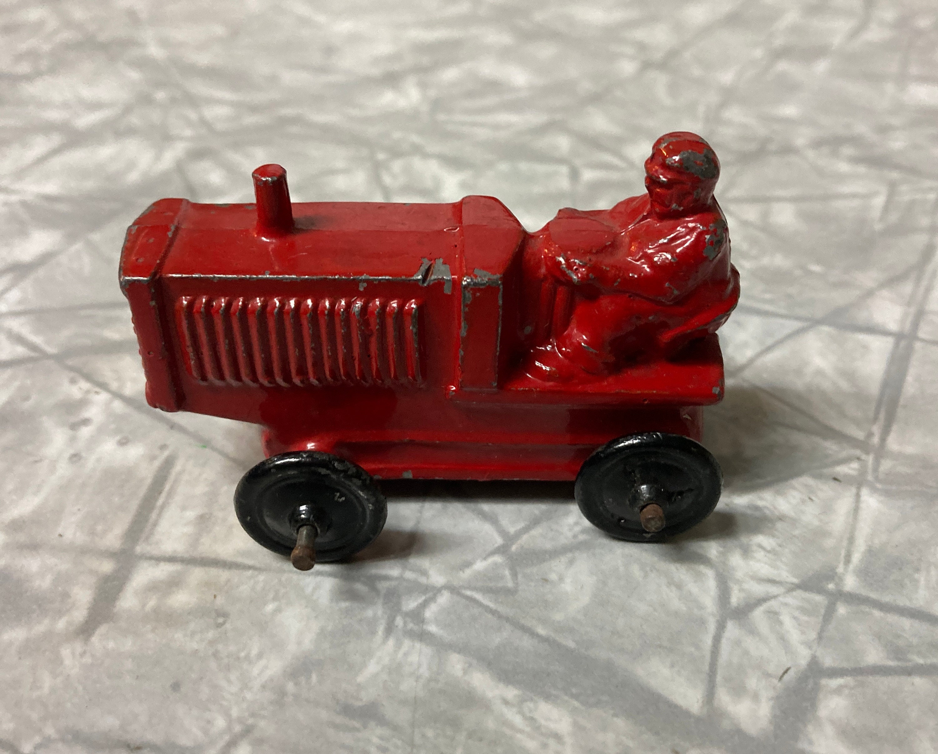 Vintage Red Slush Mold Cast Metal Toy Tractor Farm Toy Car - Etsy