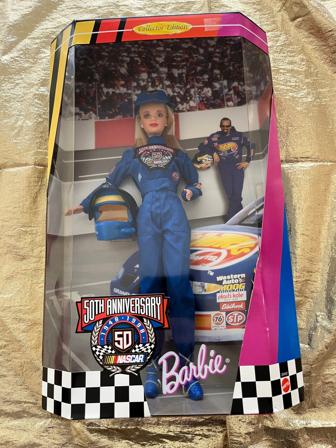 Vintage 1998 50th Anniversary NASCAR Barbie Doll Collector Edition With ...