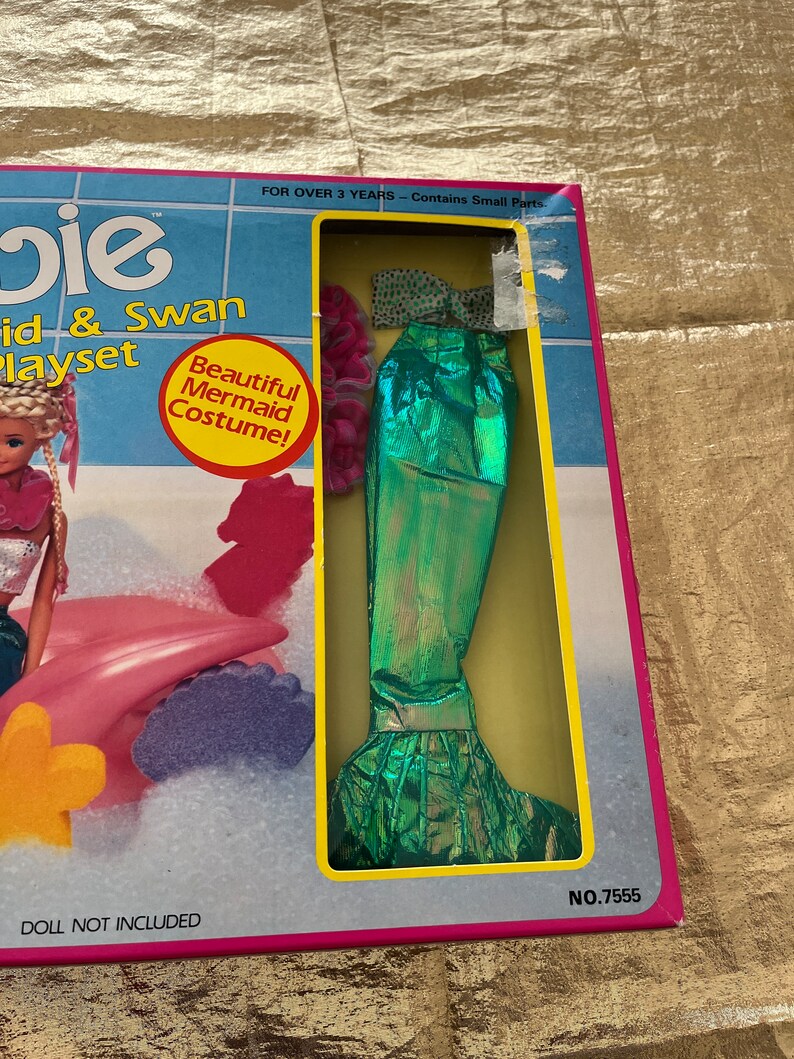 Vintage Barbie Mermaid and Swan Playset With Barbie Mermaid Costume ...