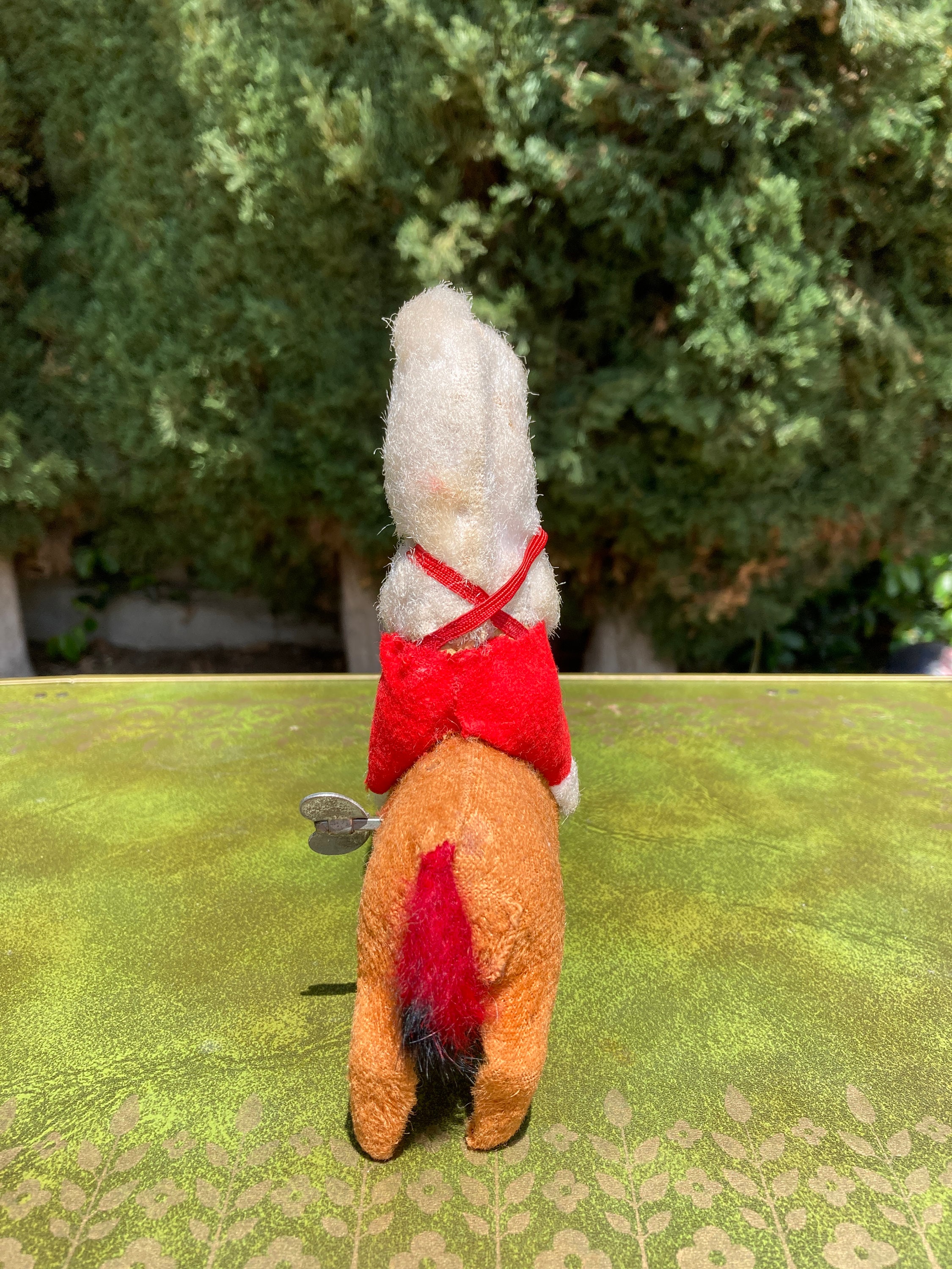 Antique Vintage Tin Wind up Toy Bunny Rabbit Riding a Donkey With Key ...