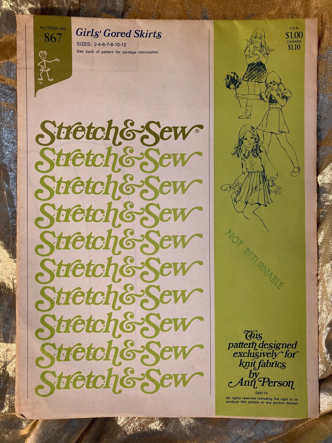 Unused NOS Vintage Sewing Pattern 867 Girl's Gored Skirts Designed by ...