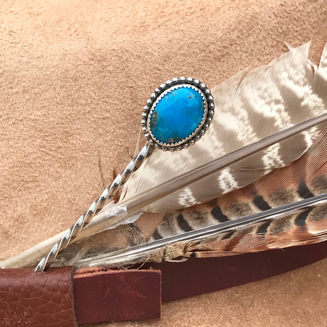 Turquoise Hat Pins, Kingman Turquoise, Western Hat Pins, Cowgirl Hat ...