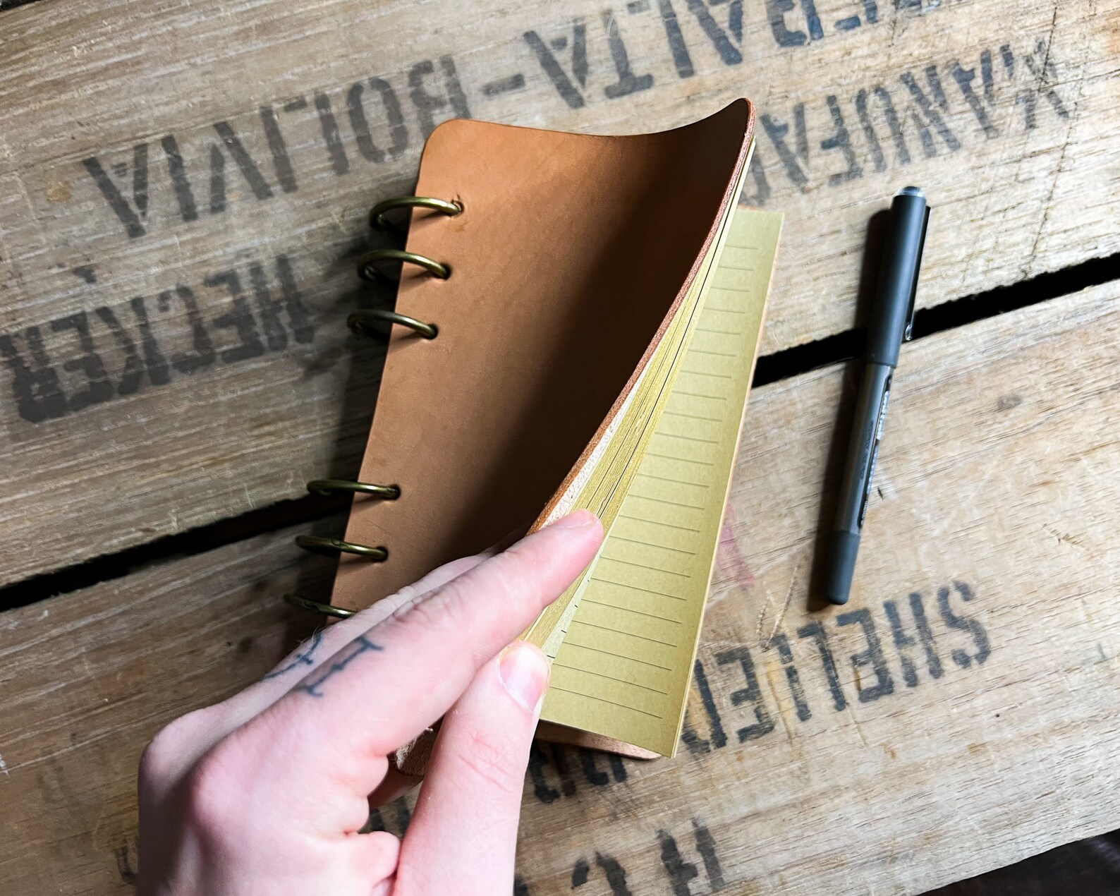 Refillable Leather Notebook Small Handmade Journal - Etsy