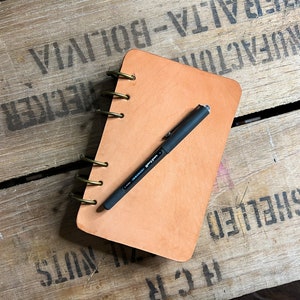 Refillable Leather Notebook, Small Handmade Journal, Minimalist Pocket ...