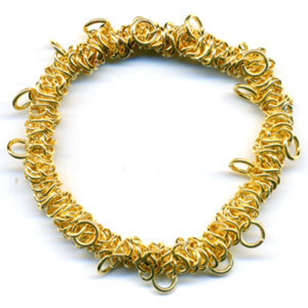 Bead Smith Bungee Bracelet ~ Gold Color With Attached Matching Jump ...