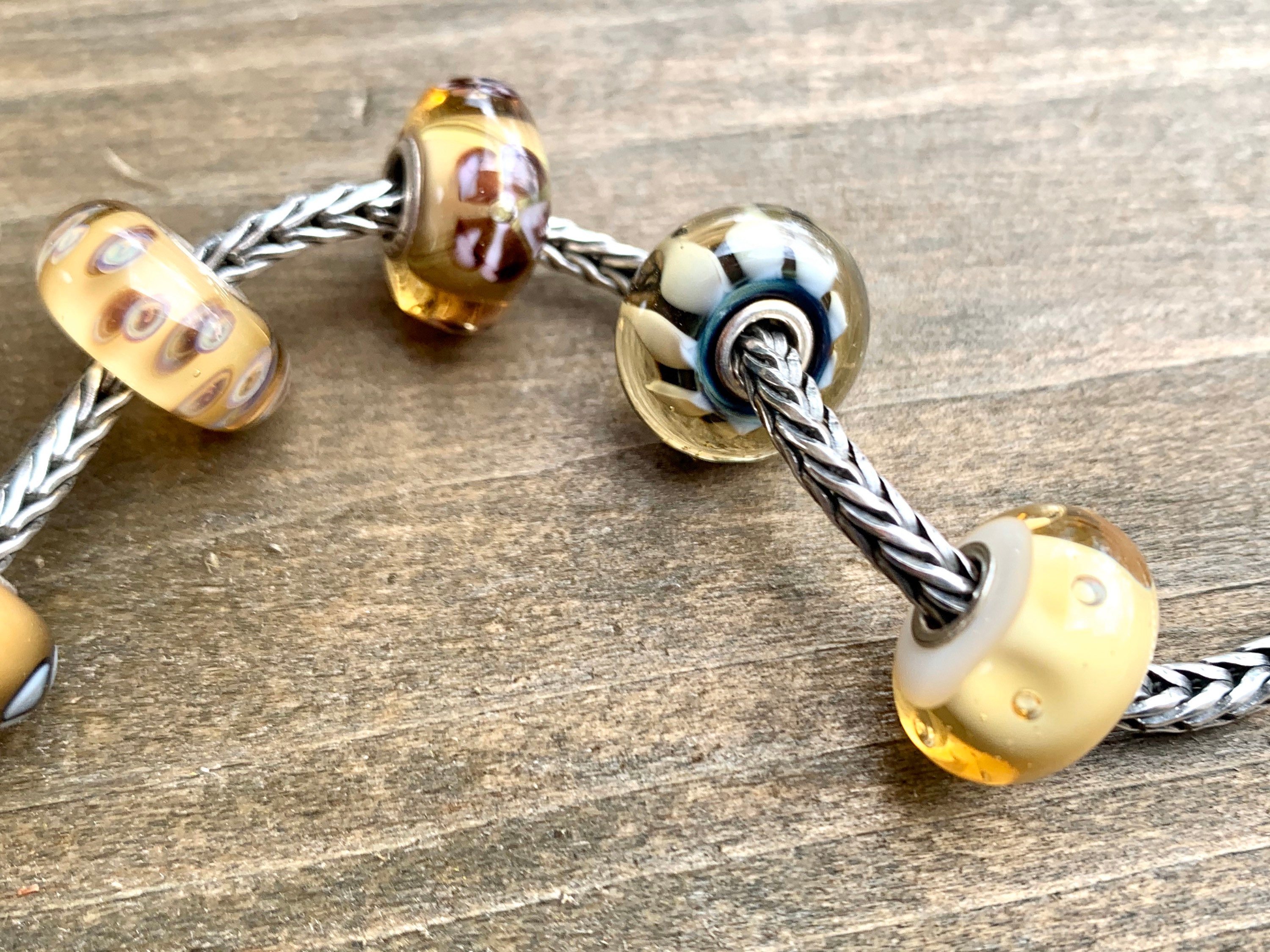 Authentic Trollbeads Artisan Glass Beads W/sterling Silver Core You ...
