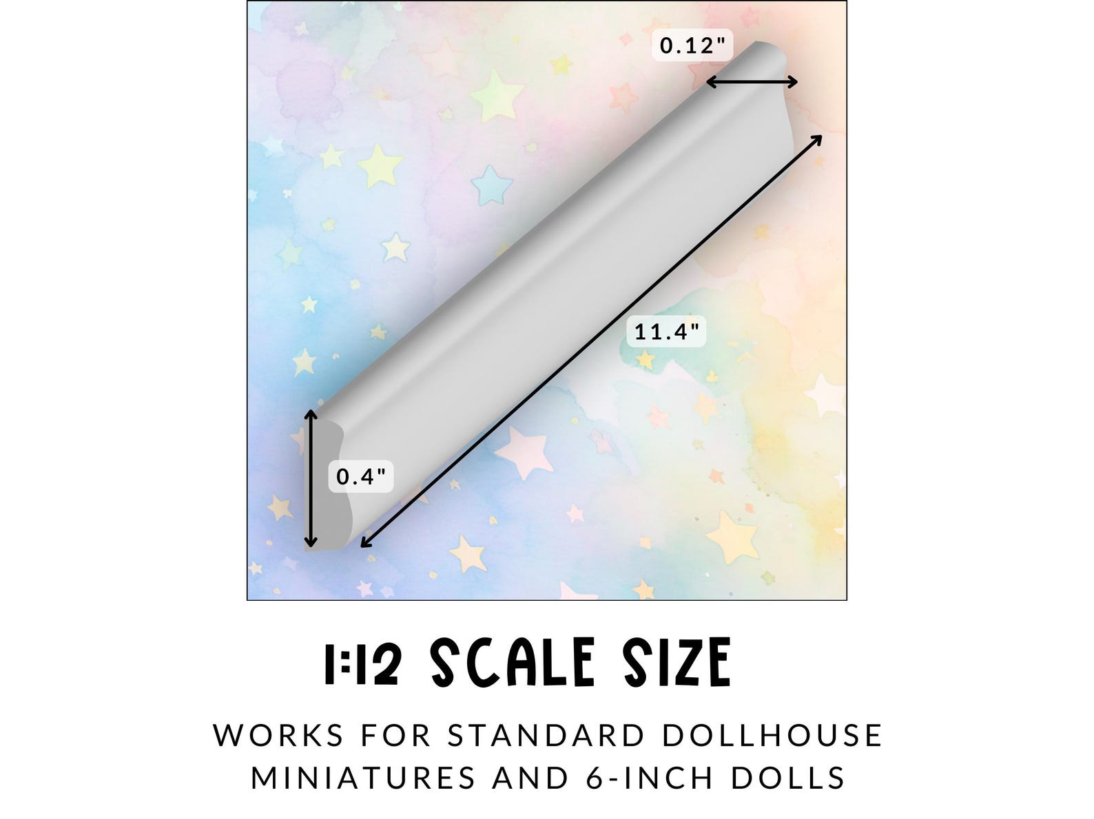 1:12 Scale Baseboard (style J) | Miniature Dollhouse Kit | Room Box ...