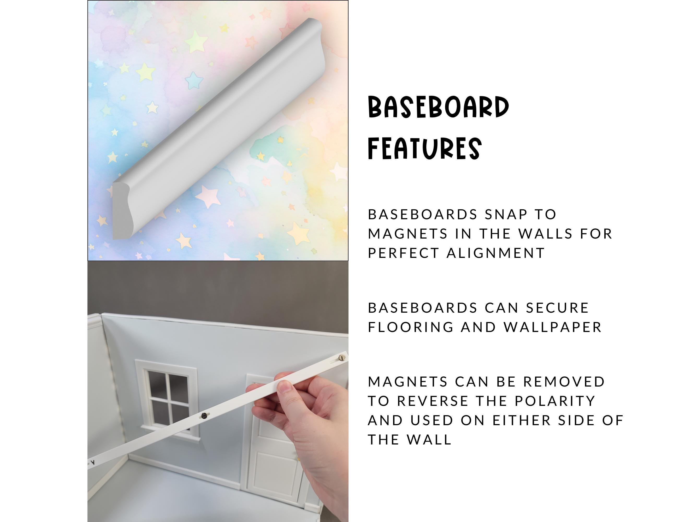 1:12 Scale Baseboard (style J) | Miniature Dollhouse Kit | Room Box ...