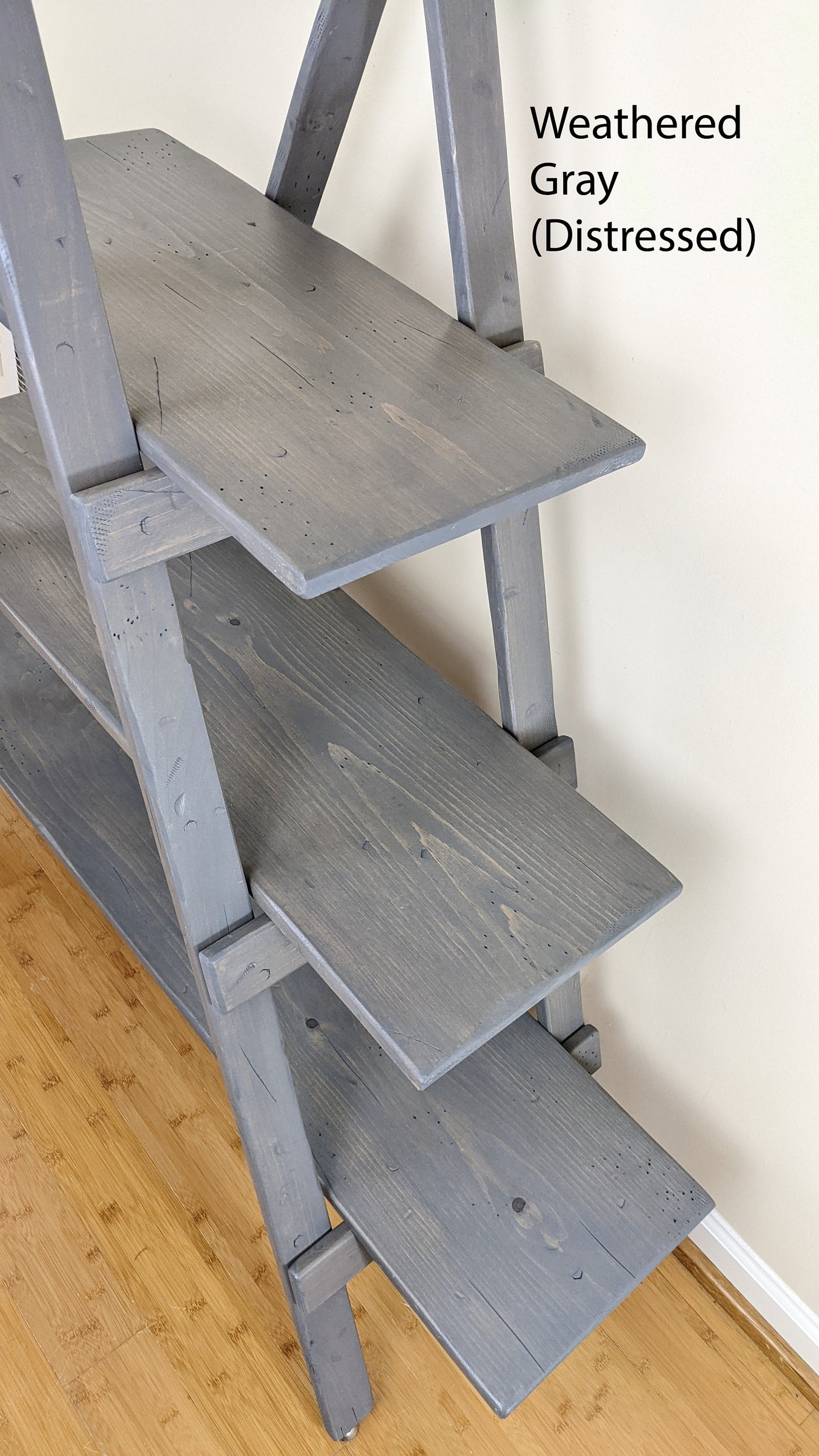 Step Ladder Shelf, Ladder Knick Knack Display, Rustic Distressed ...