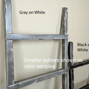 Painted Extra Wide Blanket Ladder, Very Large Farmhouse Quilt Rack ...