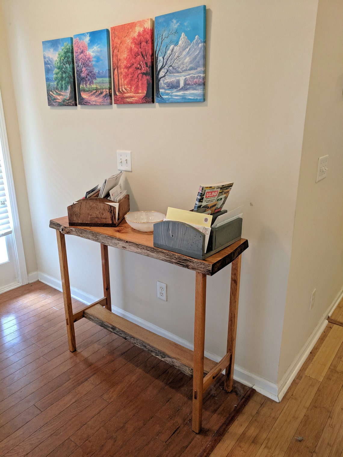 Desktop Organizer, Mail Organizer, Desk ,office, Paper Letter Bin, Wood ...