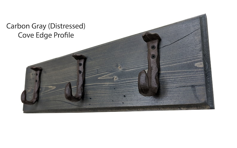 45" Forged Railroad Spike Rustic Wall Mounted Cast Iron Coat Hook, Rack ...