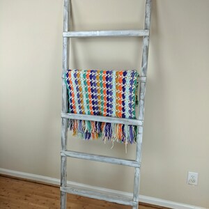 Extra Wide Blanket Ladder, Very Large Farmhouse Quilt Rack Display ...