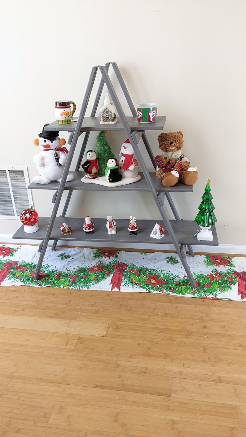 Step Ladder Shelf Ladder Knick Knack Display Rustic - Etsy