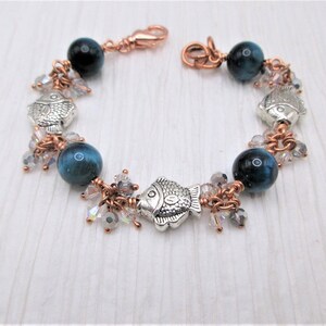 Silver Fish Bracelet Beach Vacation Gift for Her - Etsy