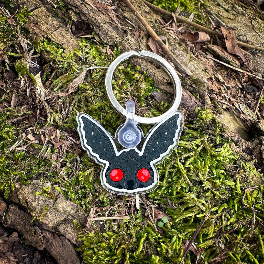 Acrylic Mothman Keychain - Essential for Cryptid Enthusiasts, Unique ...