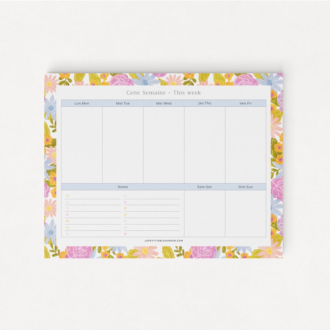 Floral Pop Weekly Planner, Organization, Planning, Stationery, Family ...