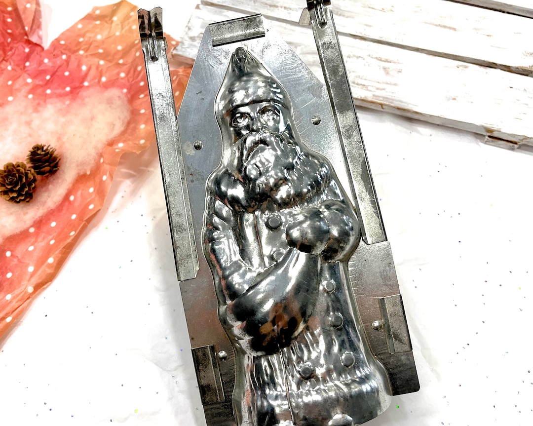 Vintage Santa Chocolate Tin Mold: Old World Holiday Display - Etsy