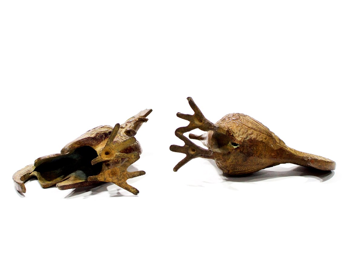 VINTAGE: Brass Chicken and Rooster Figurine Set Farm Animal - Etsy