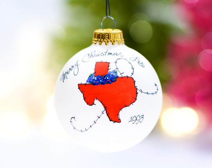 VINTAGE: 1993 - Jo Pollock Hand Painted Glass Ornament - Christmas ...