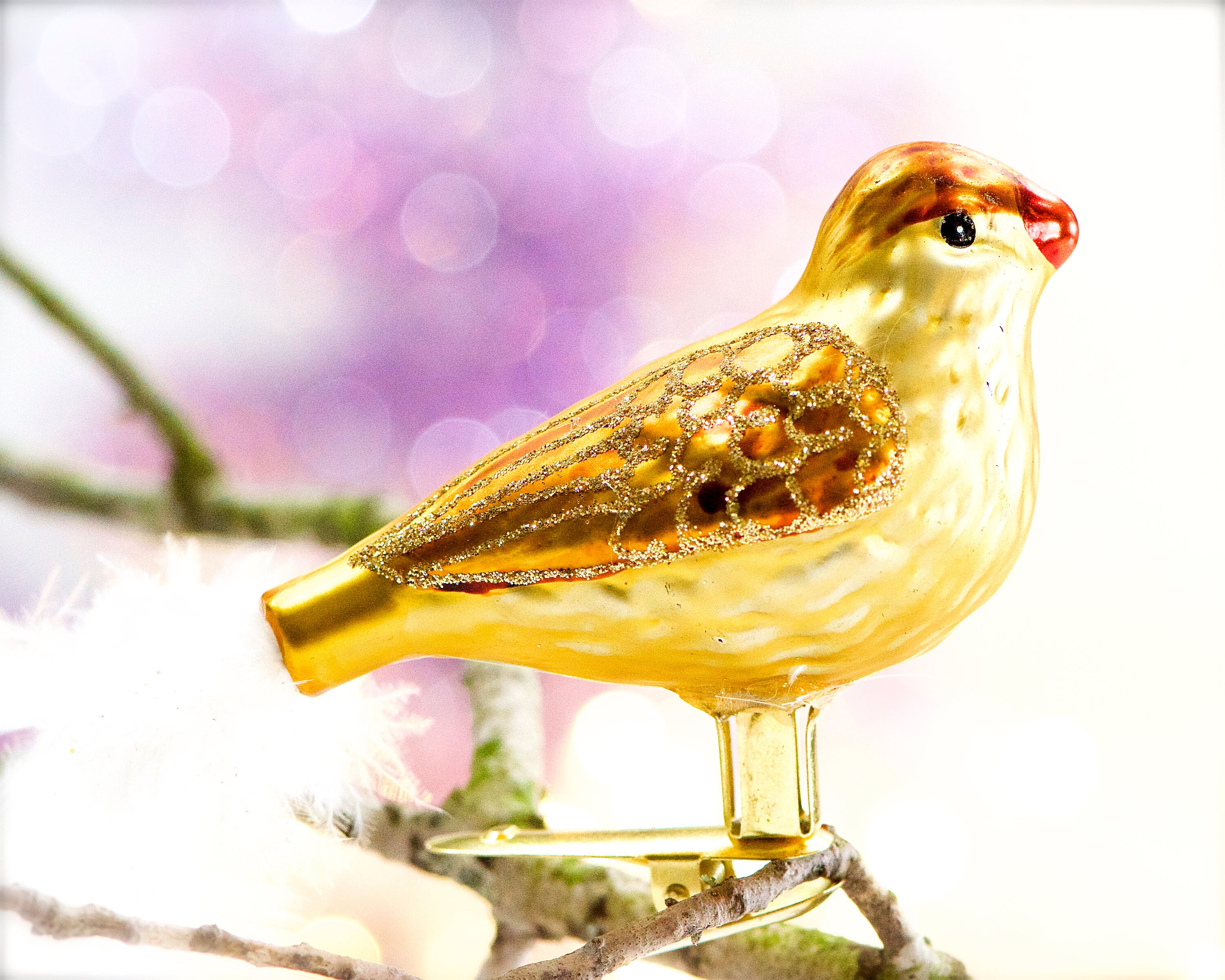 Vintage Christmas Bird Clip Art