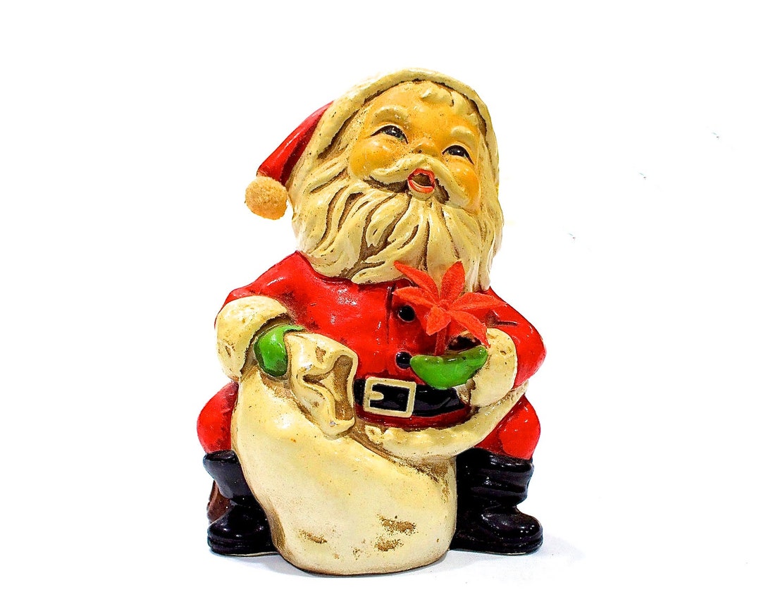 VINTAGE: 1960's Japan Chalk-plaster Santa Claus Coin Bank Piggy Bank ...