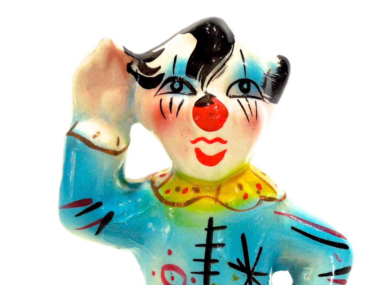 VINTAGE: Ceramic Clown Figurine Handcrafted Hand Painted - Etsy