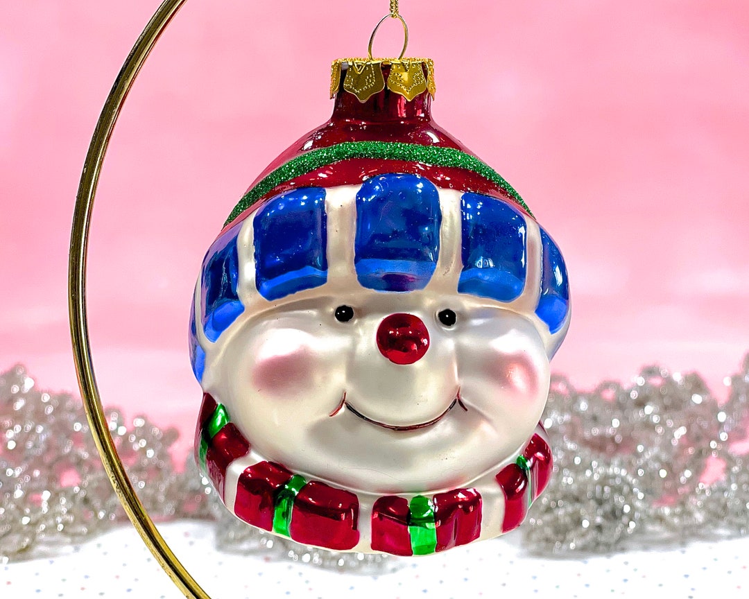 VINTAGE: 1990s - Christmas Tree Snowman Ornament - Holiday Ornament ...