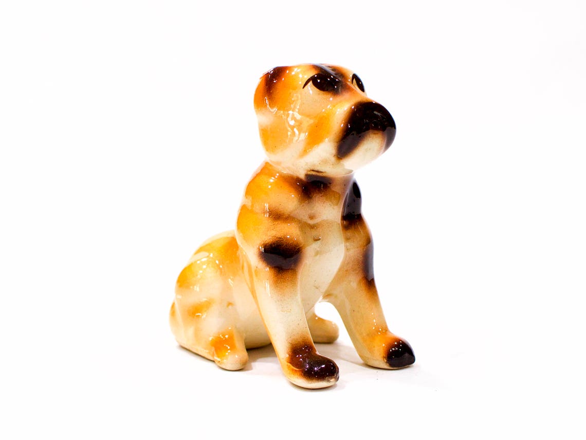 VINTAGE: Ceramic Boxer Figurine Dog Figurine Handcrafted | Etsy