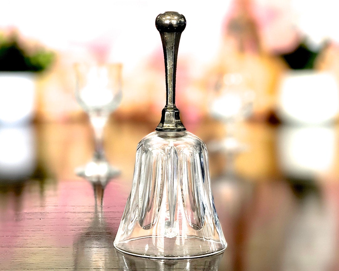 VINTAGE: Italian Lead Crystal Bell With Silverplate Handle - Made in ...
