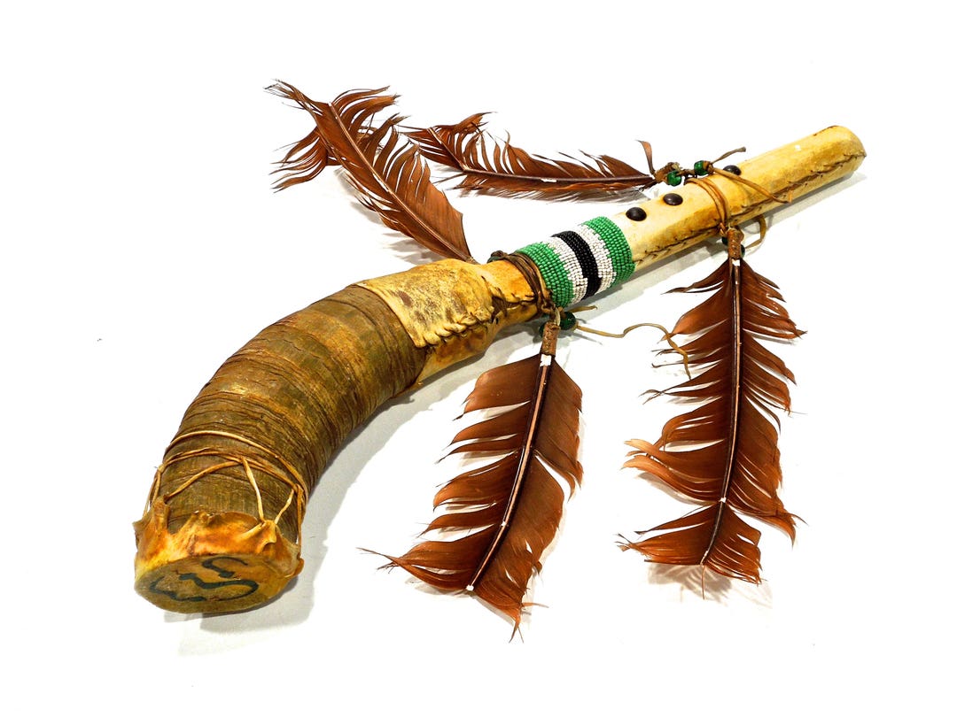 VINTAGE: Collectable Native American Rattle - Authentic Rain Rattle ...