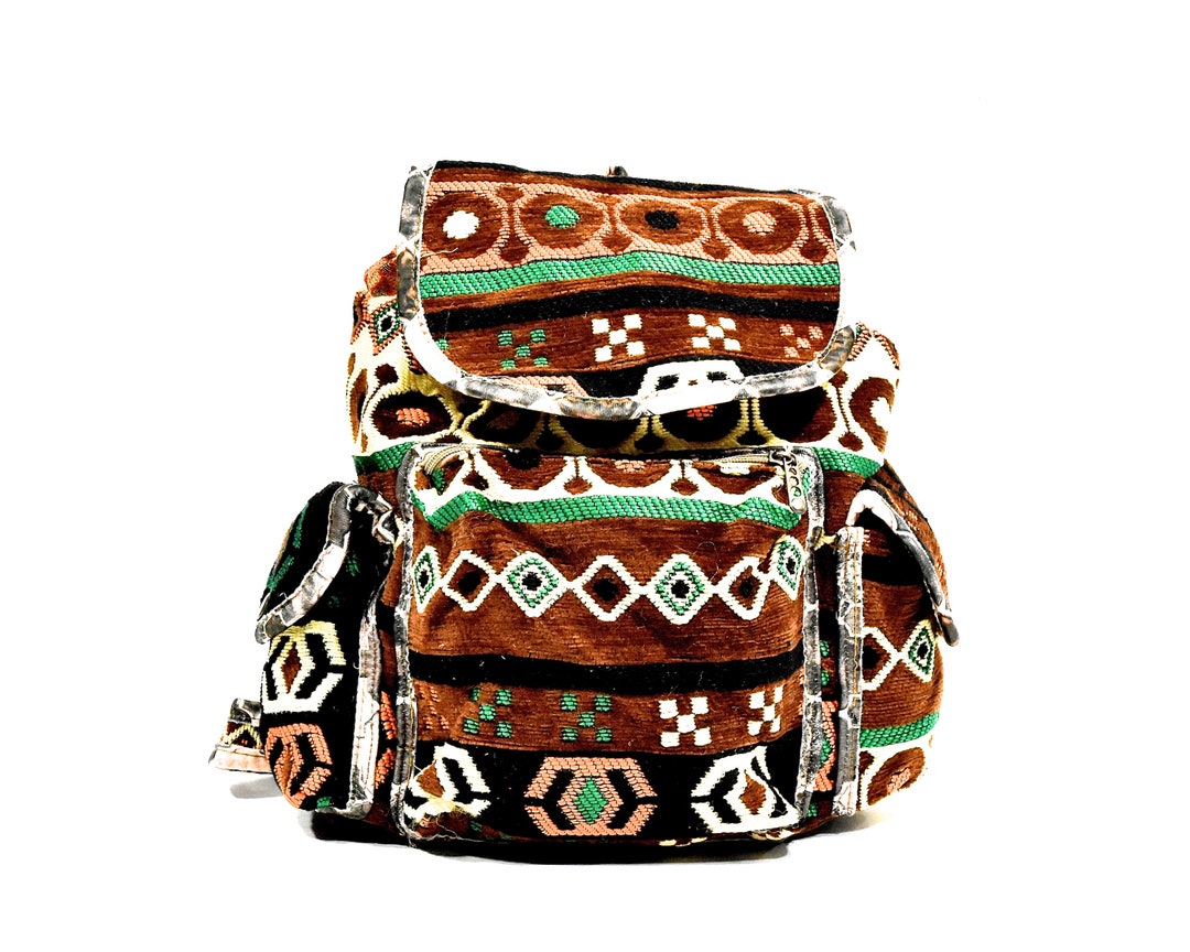 Deadstock VINTAGE: 1980's Woven Kilim Turkish Backpack Turkish Bag ...