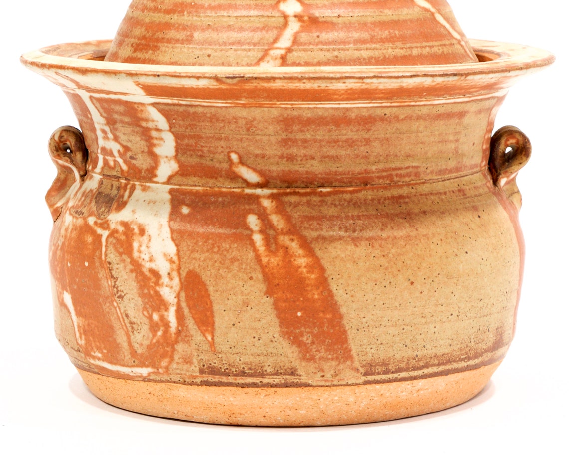 VINTAGE: Large 9.25 Studio Pottery Jar With Lid Hand - Etsy