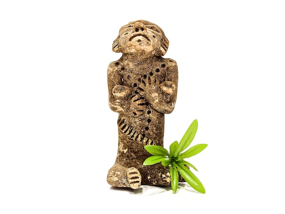 VINTAGE: Antique Unique Aztec Mayan Clay Figurine Mexican | Etsy