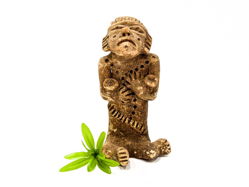 VINTAGE: Antique Unique Aztec Mayan Clay Figurine Mexican - Etsy
