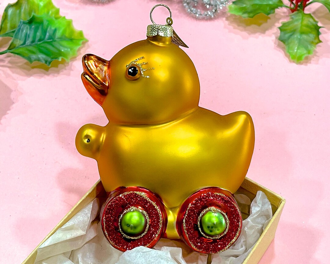 Duck on Wheels Christmas Ornament - Holiday Ornament - Christmas Tree ...