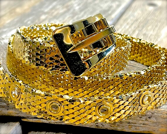 Gold mesh snake belt - Gem