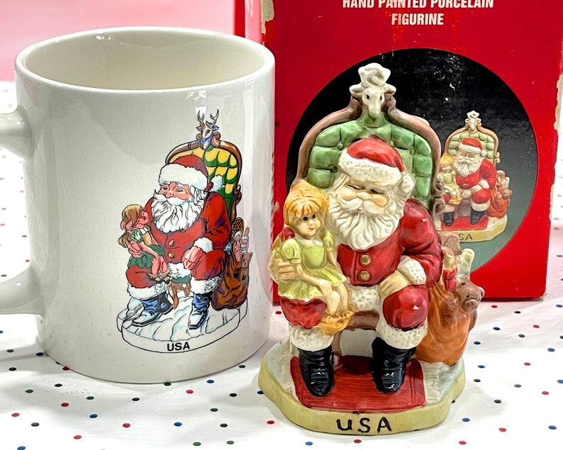 VINTAGE: 1991 - 6pcs - Santa's of the Nations Mug and Porcelain ...