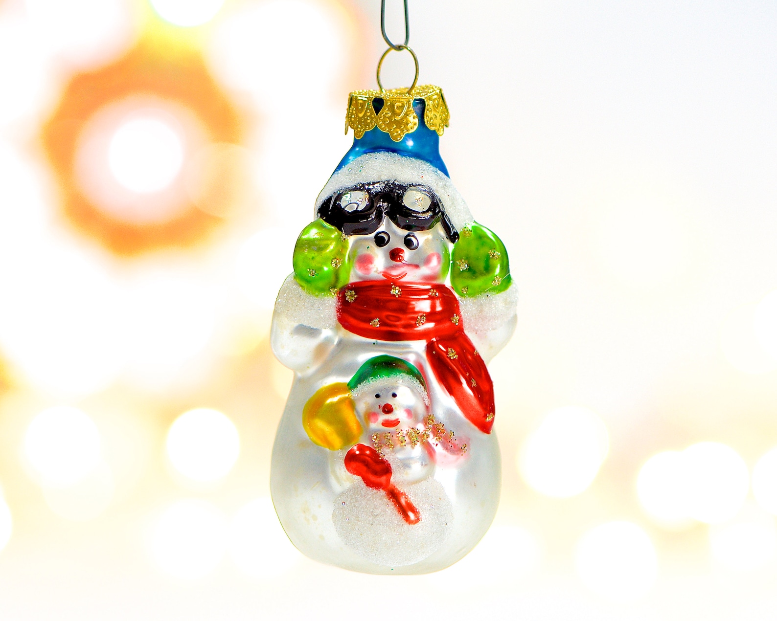 VINTAGE: Mercury Glass Snowman Ornaments Blown Figural Glass | Etsy