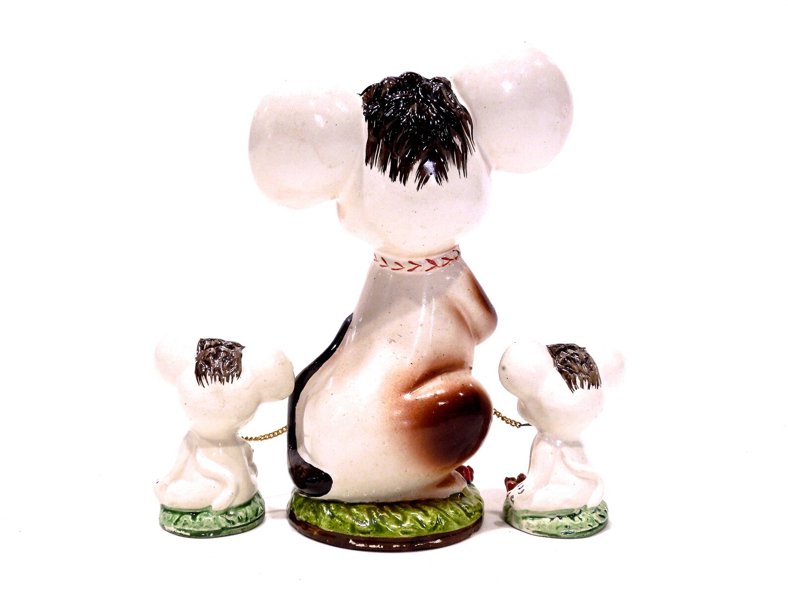 VINTAGE: Ceramic Mice Family Chained Mice Set Handcrafted | Etsy