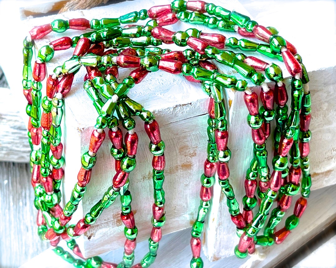 VINTAGE: Japan 82 Rare Mercury Glass Tree Garland Small Bead Garland ...