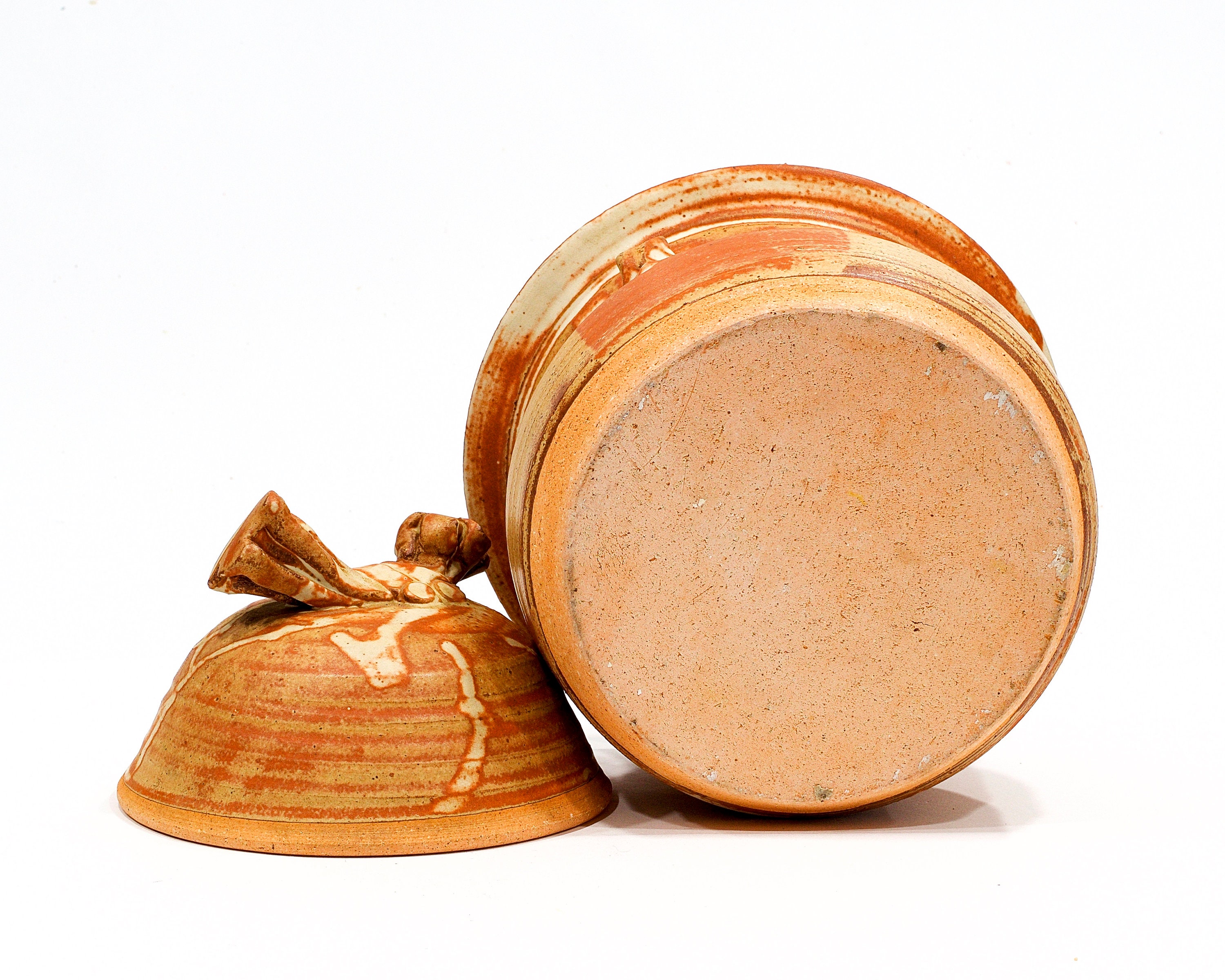 VINTAGE: Large 9.25 Studio Pottery Jar With Lid Hand - Etsy