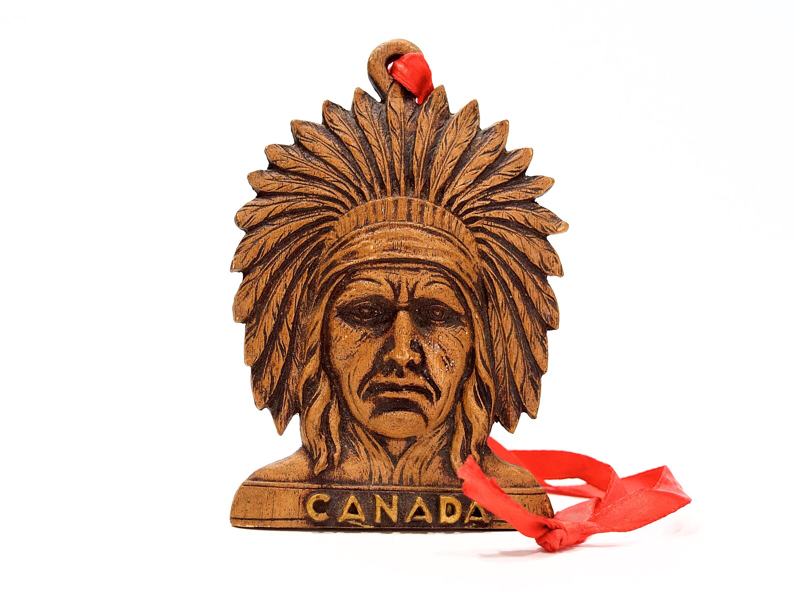 VINTAGE: 1947 - Canada Native Indian Ornament - Indian Head - Indian ...
