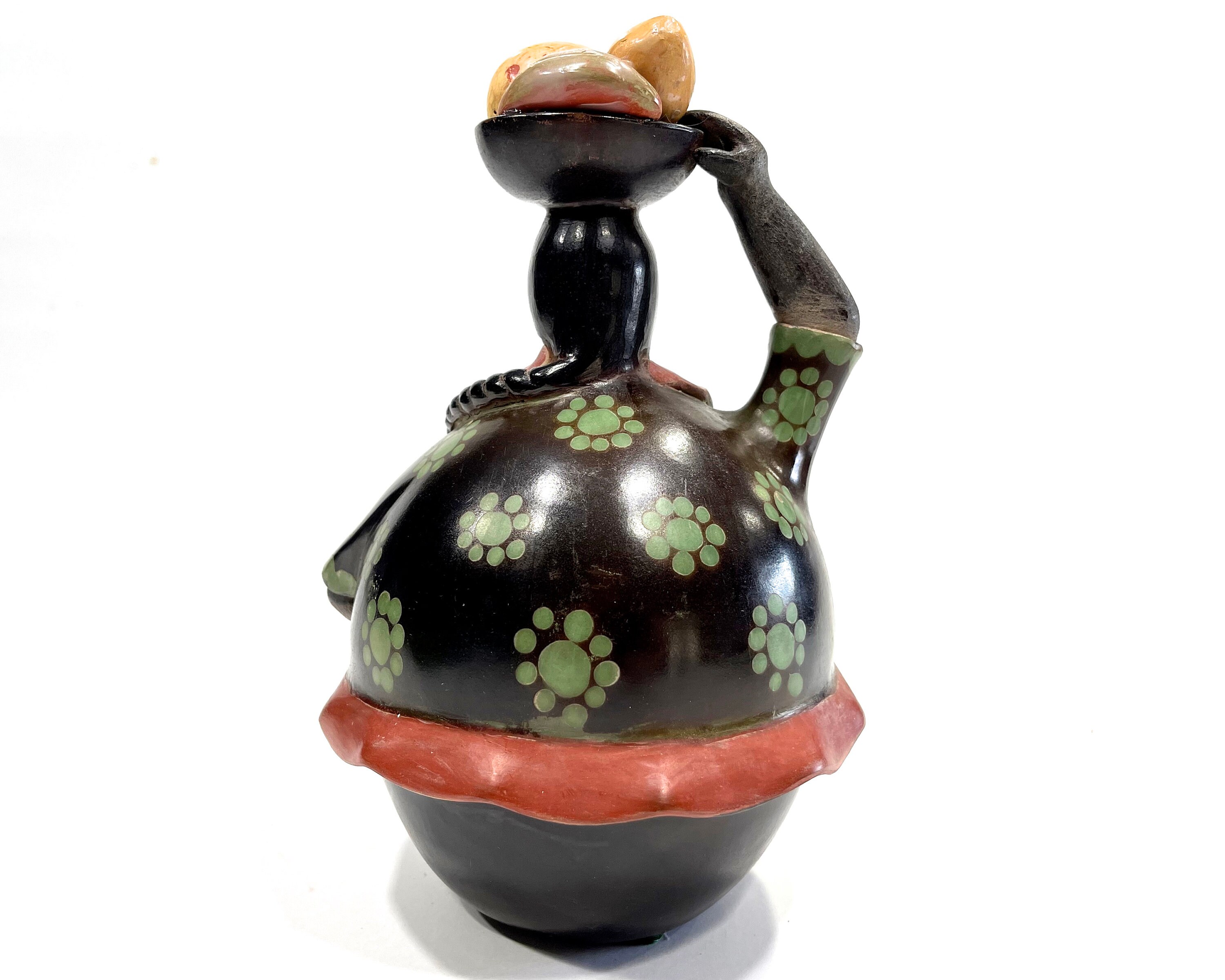 Vintage Chulucanas Pottery: 9" Peruvian Handmade Clay Figure, Signed - Etsy