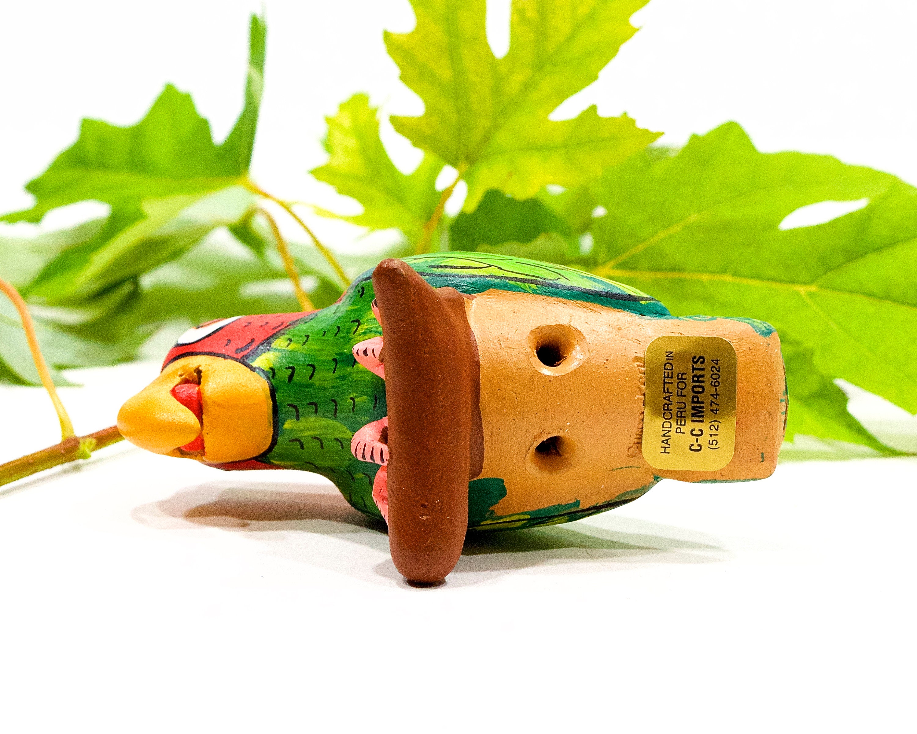 VINTAGE: Peruvian Ocarina Whistle Flute Parrot Handmade | Etsy