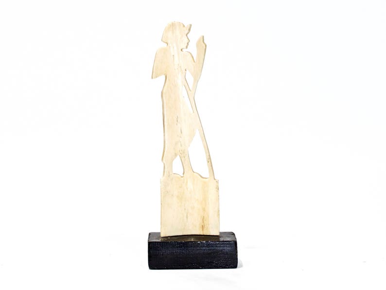 VINTAGE: Natural Carved Bone Egyptian Statue Natural Statue | Etsy