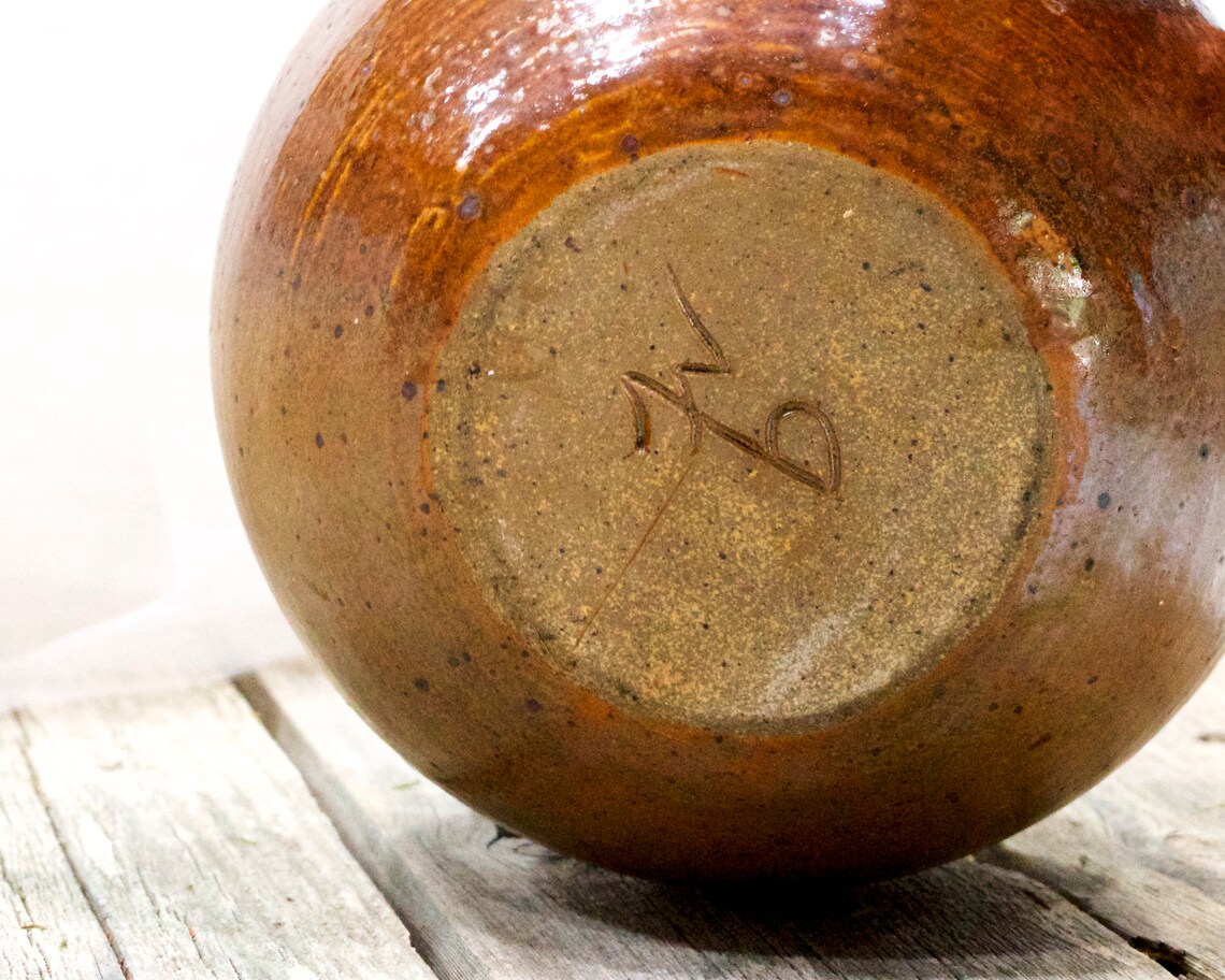 VINTAGE: Unique Signed Studio Pottery Vase - Handcrafted Pottery - SKU ...