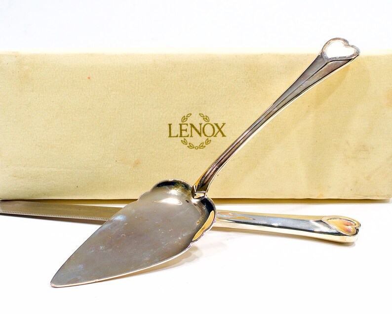 VINTAGE: Lenox Silver Plate Wedding Cake Set in Box Wedding - Etsy