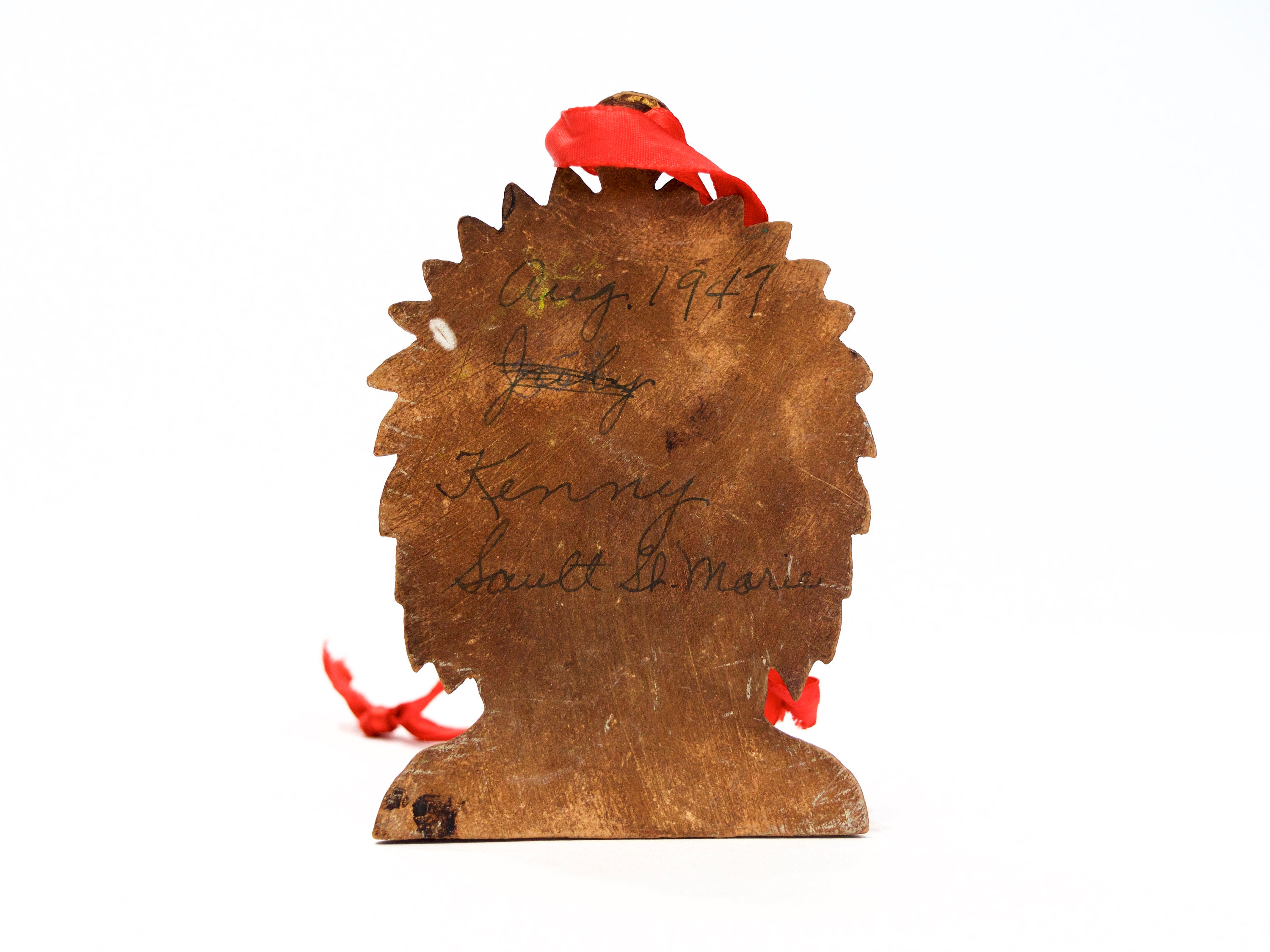 VINTAGE: 1947 - Canada Native Indian Ornament - Indian Head - Indian ...