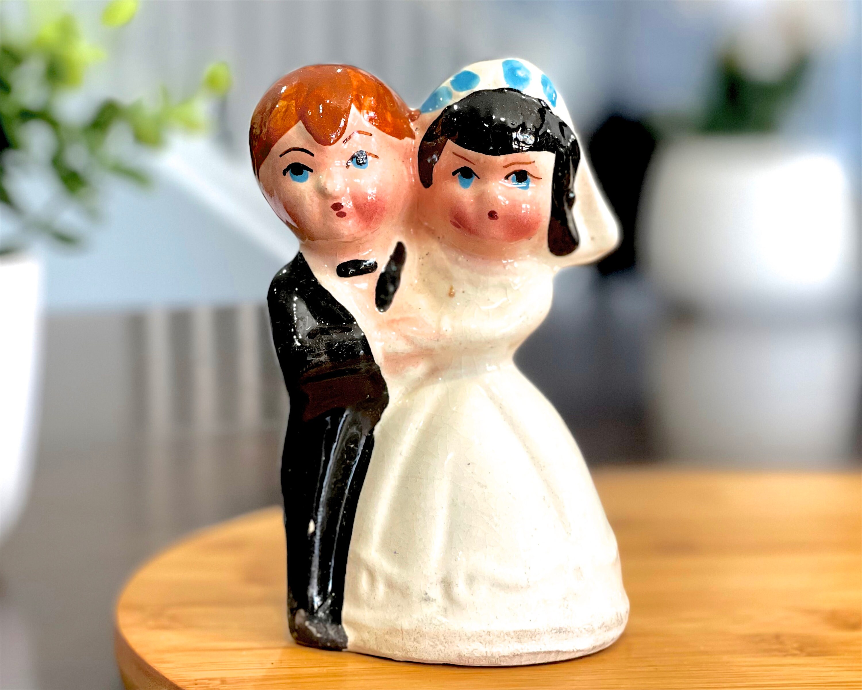 VINTAGE: Ceramic Bride and Groom Figurine Wedding Figurine - Etsy